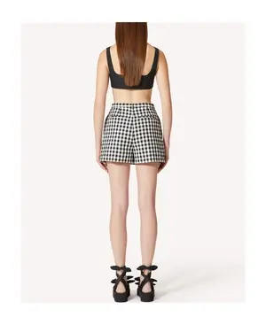 Red Valentino Cropped Top With Front Tie Detail