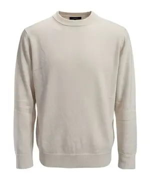 Eleventy Long-sleeved Crew Neck Sweater With Ribbed Details - Nude