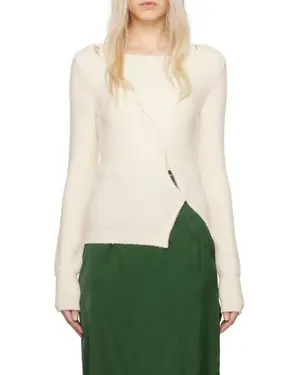 Jacquemus La Maille Pau Long-sleeved Knitted Cardigan - White