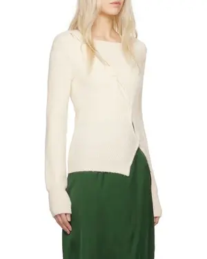 Jacquemus La Maille Pau Long-sleeved Knitted Cardigan - White