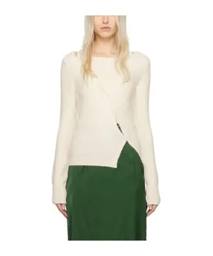 Jacquemus La Maille Pau Long-sleeved Knitted Cardigan - White