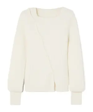 Jacquemus La Maille Pau Long-sleeved Knitted Cardigan - White