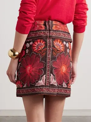 Farm Rio Tropical Floral Mini Skirt