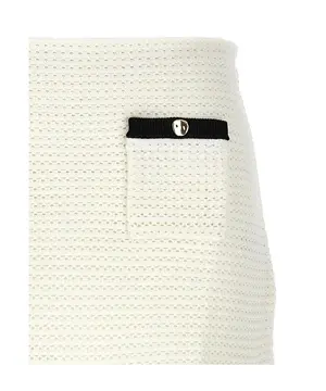 SELF-PORTRAIT Crochet Mini Skirt With Ruffled Hem