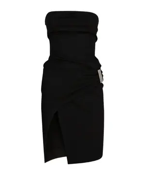 Attico Off-the-shoulder Midi Dress With Slits