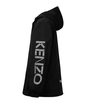 Kenzo Logo Print Hooded Windbreaker