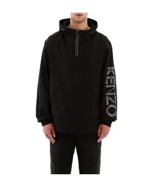 Kenzo Logo Print Hooded Windbreaker
