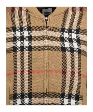 Burberry Check Wool Bomber Jacket - Multicolor
