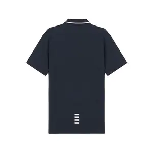EA7 Contrast Trim Polo Shirt - Black