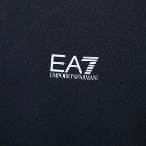 EA7 Contrast Trim Polo Shirt - Black
