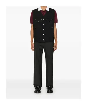 Prada Chevron Denim Gilet