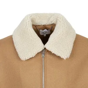 Maison Kitsuné Shearling Collar Bomber Jacket