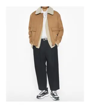Maison Kitsuné Shearling Collar Bomber Jacket