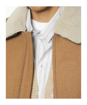 Maison Kitsuné Shearling Collar Bomber Jacket