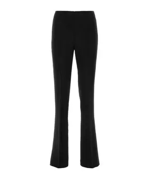 FERRAGAMO Straight-leg High-waist Trousers - Black