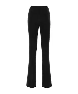 FERRAGAMO Straight-leg High-waist Trousers - Black