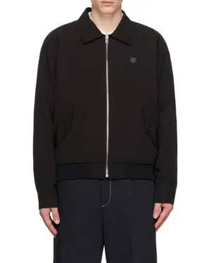 Maison Kitsuné Fox Head Patch Harrington Jacket - Black