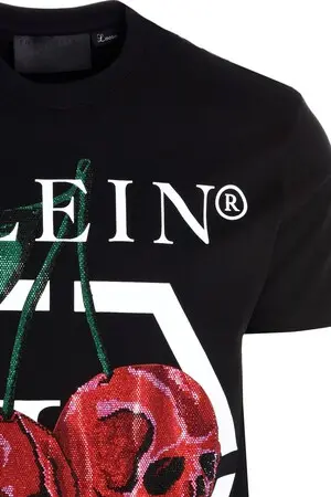 Philipp Plein Embellished-cherry Logo T-shirt