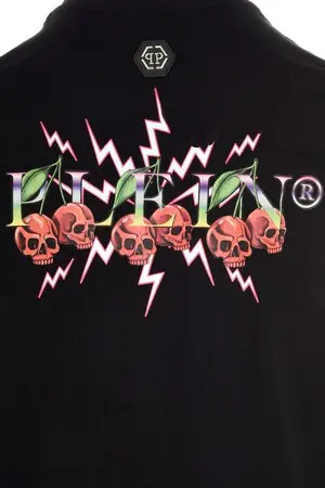 Philipp Plein Embellished-cherry Logo T-shirt