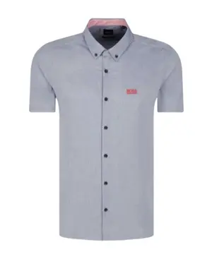 Hugo Boss Logo Detail Short-sleeved Shirt - Gray