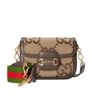 Gucci Horsebit 1955 Jumbo Gg Bag - Camel/ebony