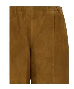 Khaite Elasticated Waist Wide Leg Trousers - Brown