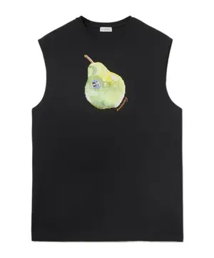 Burberry Pear Embellished Crewneck Tank Top - Black