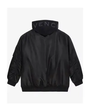 Givenchy Oversized Hooded Bomber Jacket In Nylon