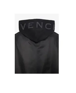 Givenchy Oversized Hooded Bomber Jacket In Nylon