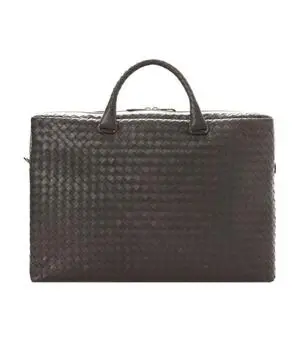 Bottega Veneta Woven Top Handle Bag - Black
