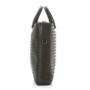 Bottega Veneta Woven Top Handle Bag - Black