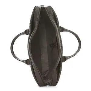 Bottega Veneta Woven Top Handle Bag - Black