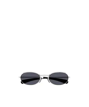 Gucci Oval Frame Sunglasses - Gray