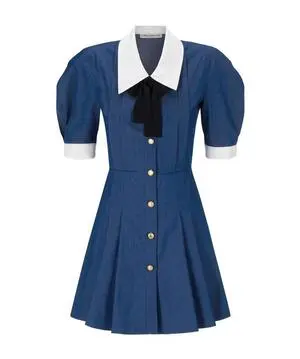 Alessandra Rich Pleated Mini Dress