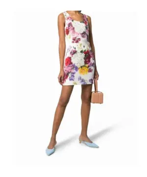 Dolce & Gabbana Sleeveless Floral Print Mini Dress