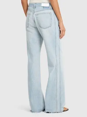 RE/DONE Flared Denim Pants With Decorative Hem
