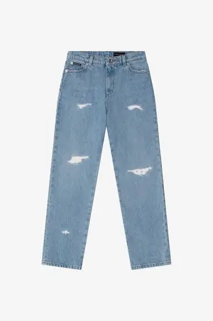 Dolce & Gabbana Distressed Logo Plaque Jeans - No
