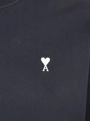 AMI Paris Logo Embroidered Crewneck T-shirt