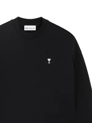AMI Paris Logo Embroidered Crewneck T-shirt