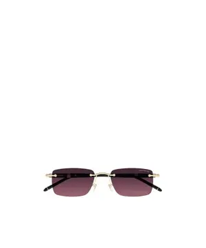 Montblanc Eyewear Rectangle Frame Sunglasses - Red
