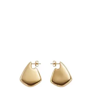 Bottega Veneta Bottega Veneta Small Fin Earrings In Polished Silver 925 Gold
