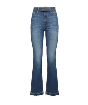 GANNI Belted Flare Jeans