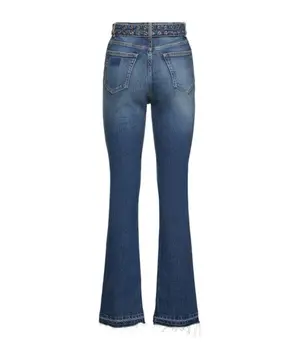 GANNI Belted Flare Jeans