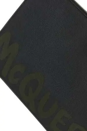 Alexander McQueen Graffiti Print Zipped Wallet