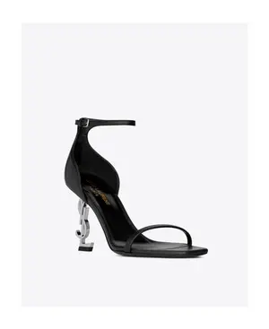 Saint Laurent Opyum High-heeled Sandals With Square Toe - Black