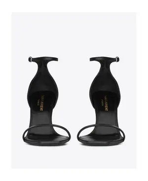 Saint Laurent Opyum High-heeled Sandals With Square Toe - Black