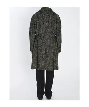 Tagliatore Diagonal-pattern Mid-length Coat