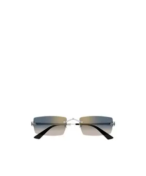 Cartier Frameless Rectangular Sunglasses - Nude