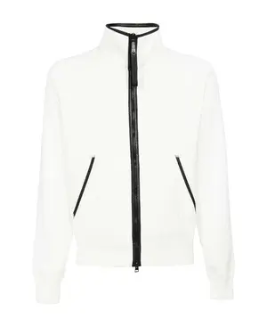 TOM FORD Long-sleeved Zip-up Jacket - White