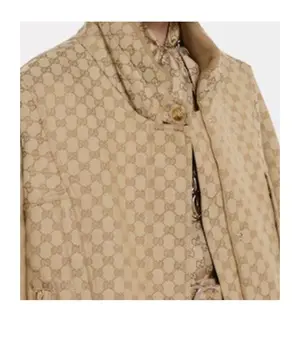 Gucci Gg Monogram Zip-up Bomber Jacket